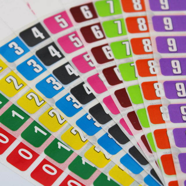 Numeric Labels - Standard Size